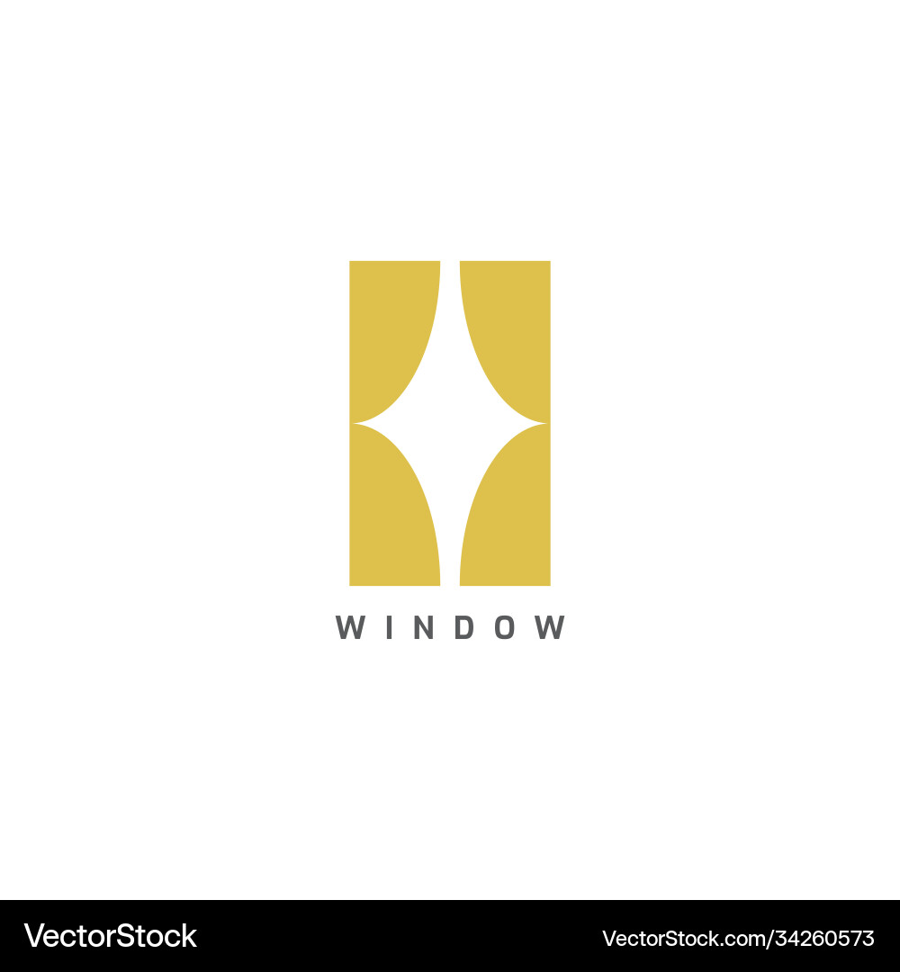 Window logo design symbol template Royalty Free Vector Image