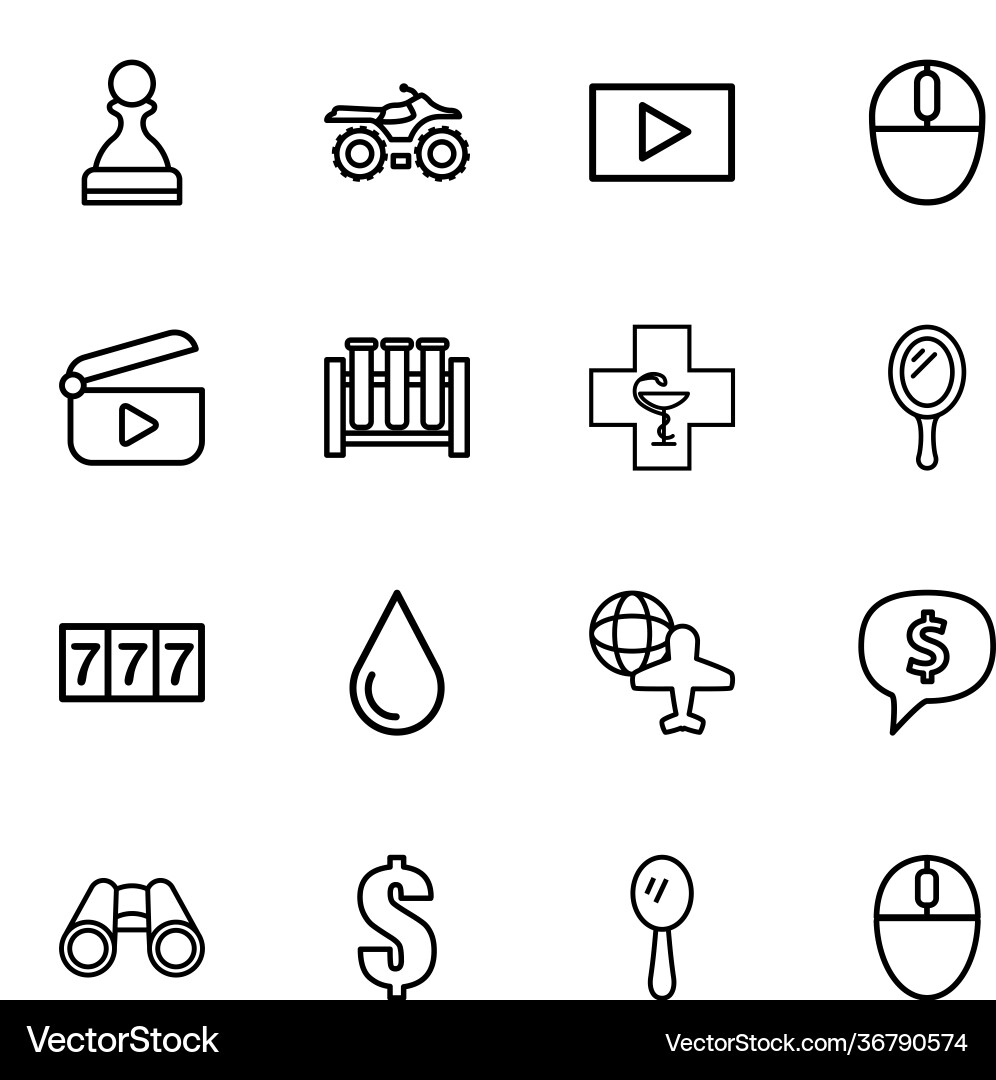 16 reflection icons Royalty Free Vector Image - VectorStock