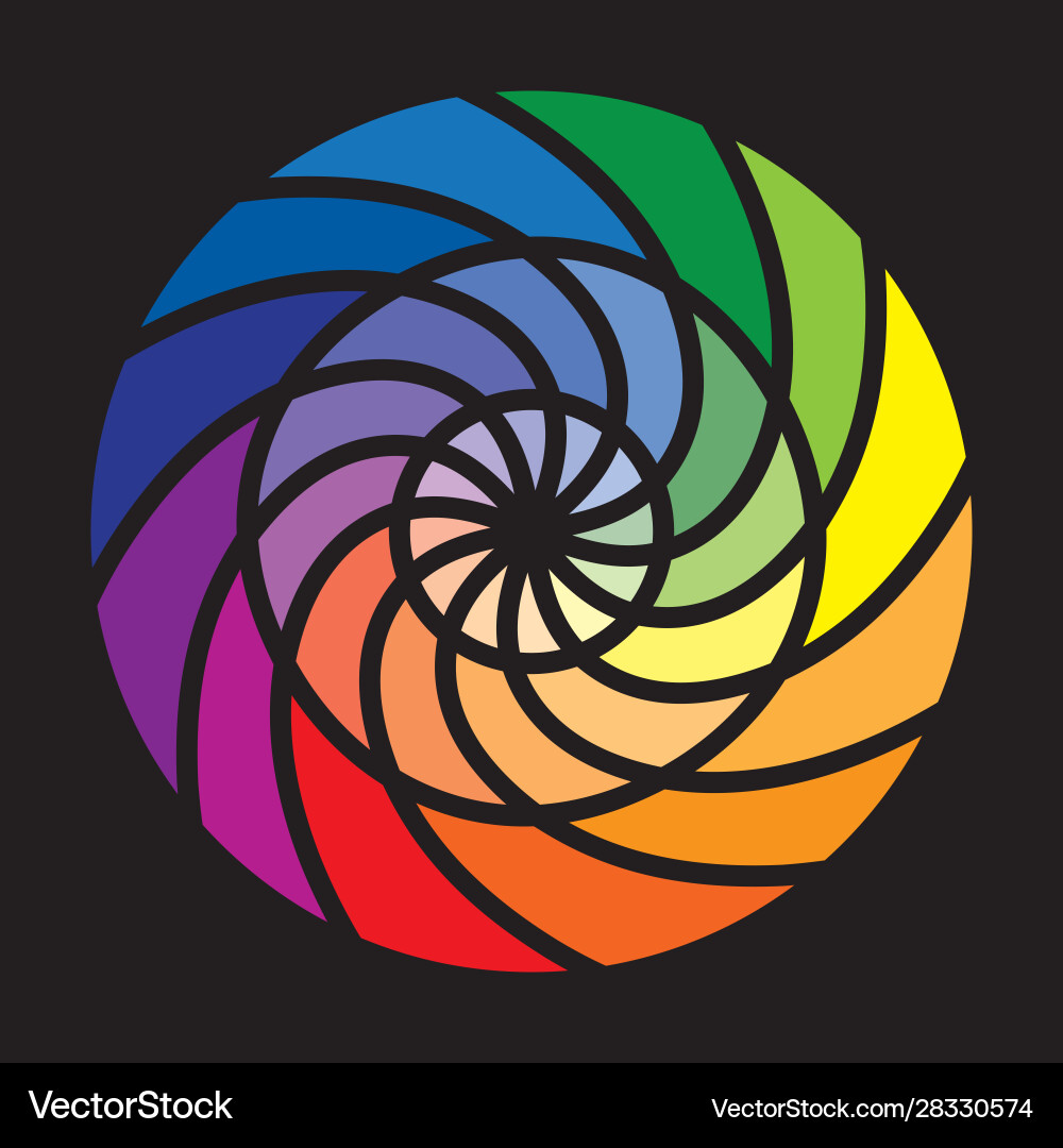 Color wheel or circle with twelve colors Vector Image