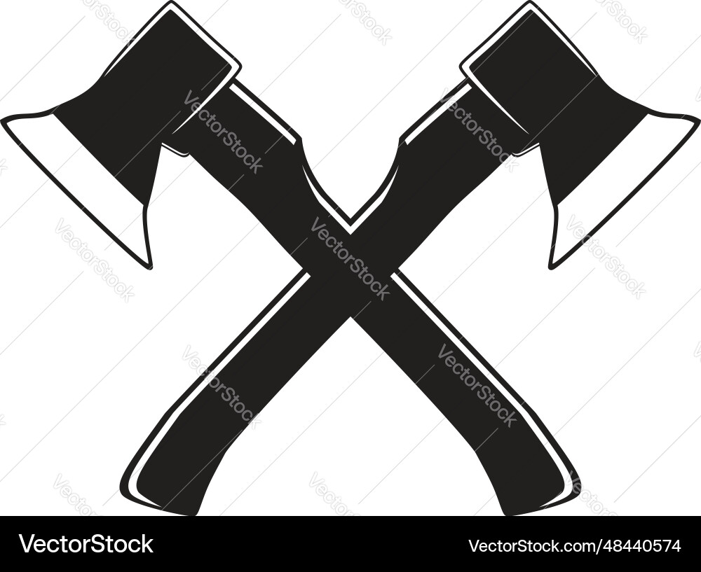 Crossed axes Royalty Free Vector Image - VectorStock