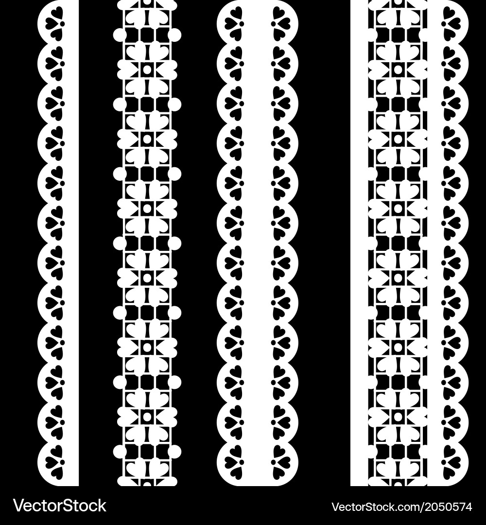 Elegant Lace Trims Royalty Free Vector Image - VectorStock
