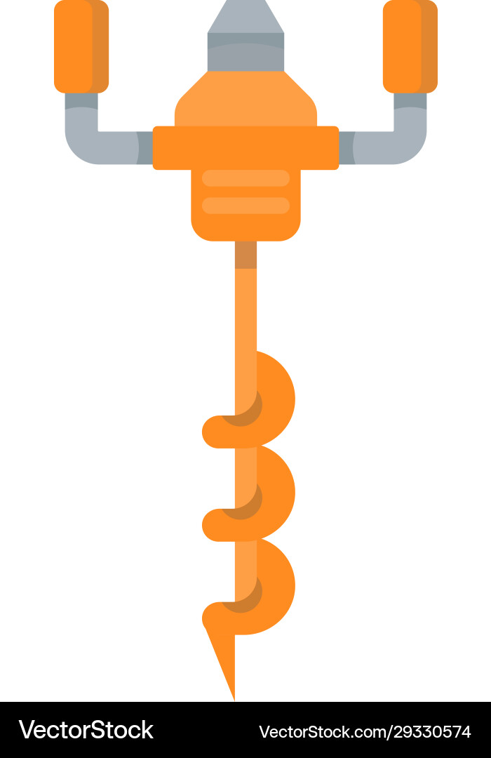 Flat a auger Royalty Free Vector Image - VectorStock