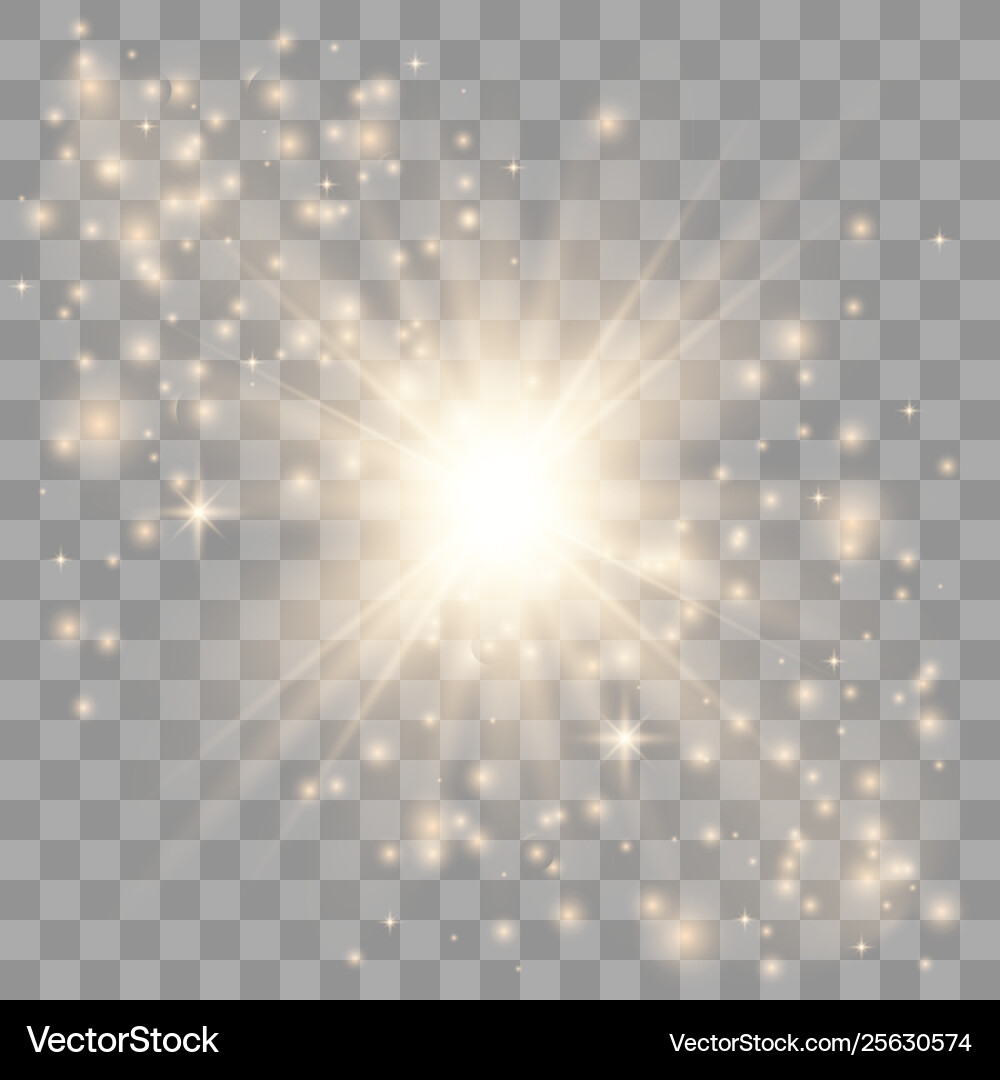 Gold glow light effect Royalty Free Vector Image