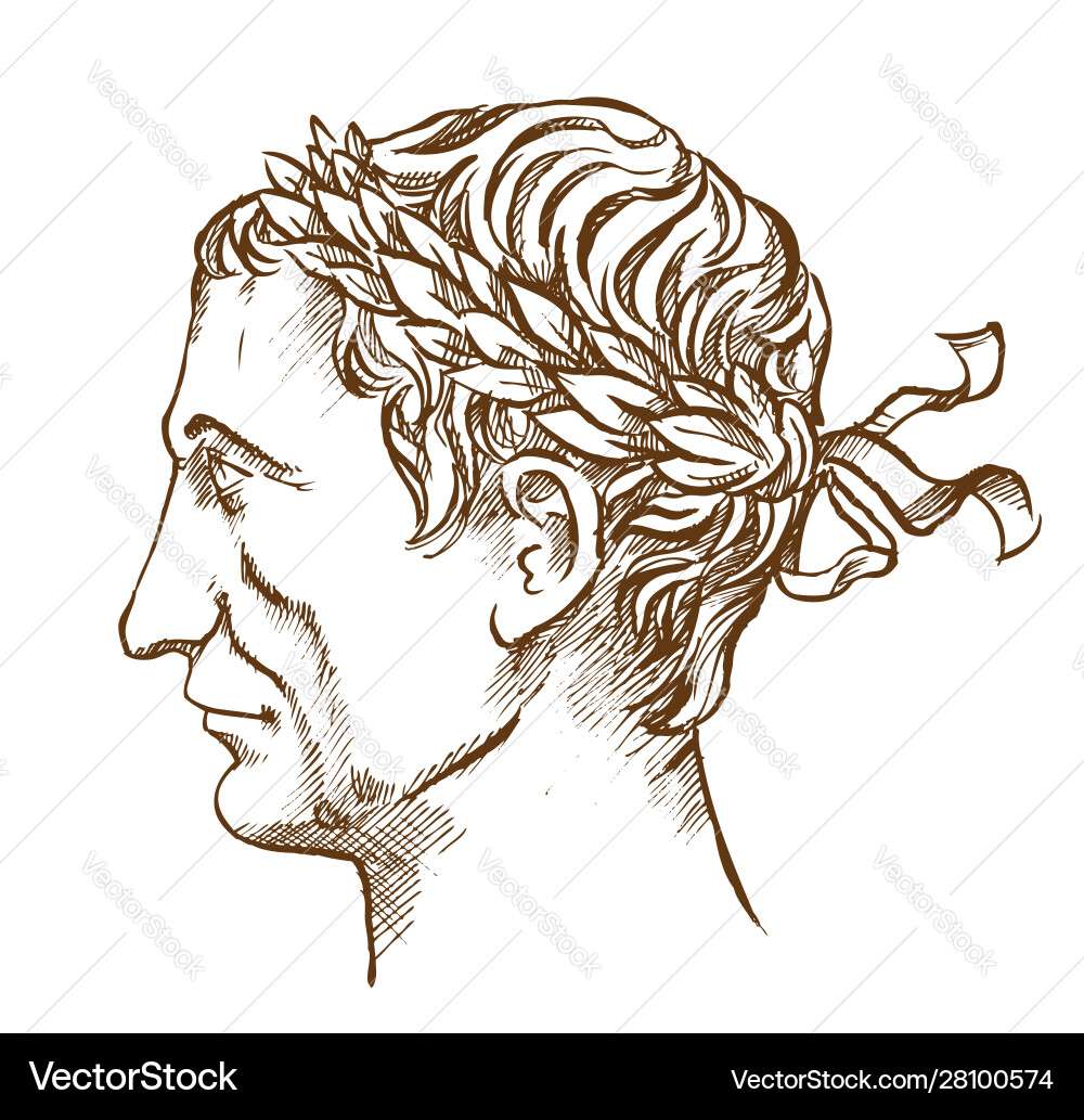 Julius caesar roman politician and general Vector Image