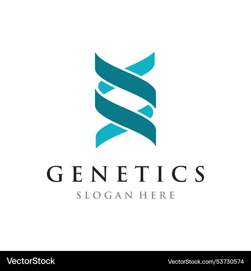 Logo design template dna elements bio tech Vector Image