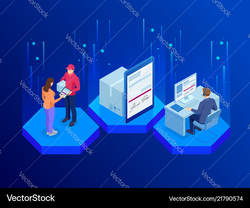 Parcel Delivery Tracking Royalty Free Vector Image