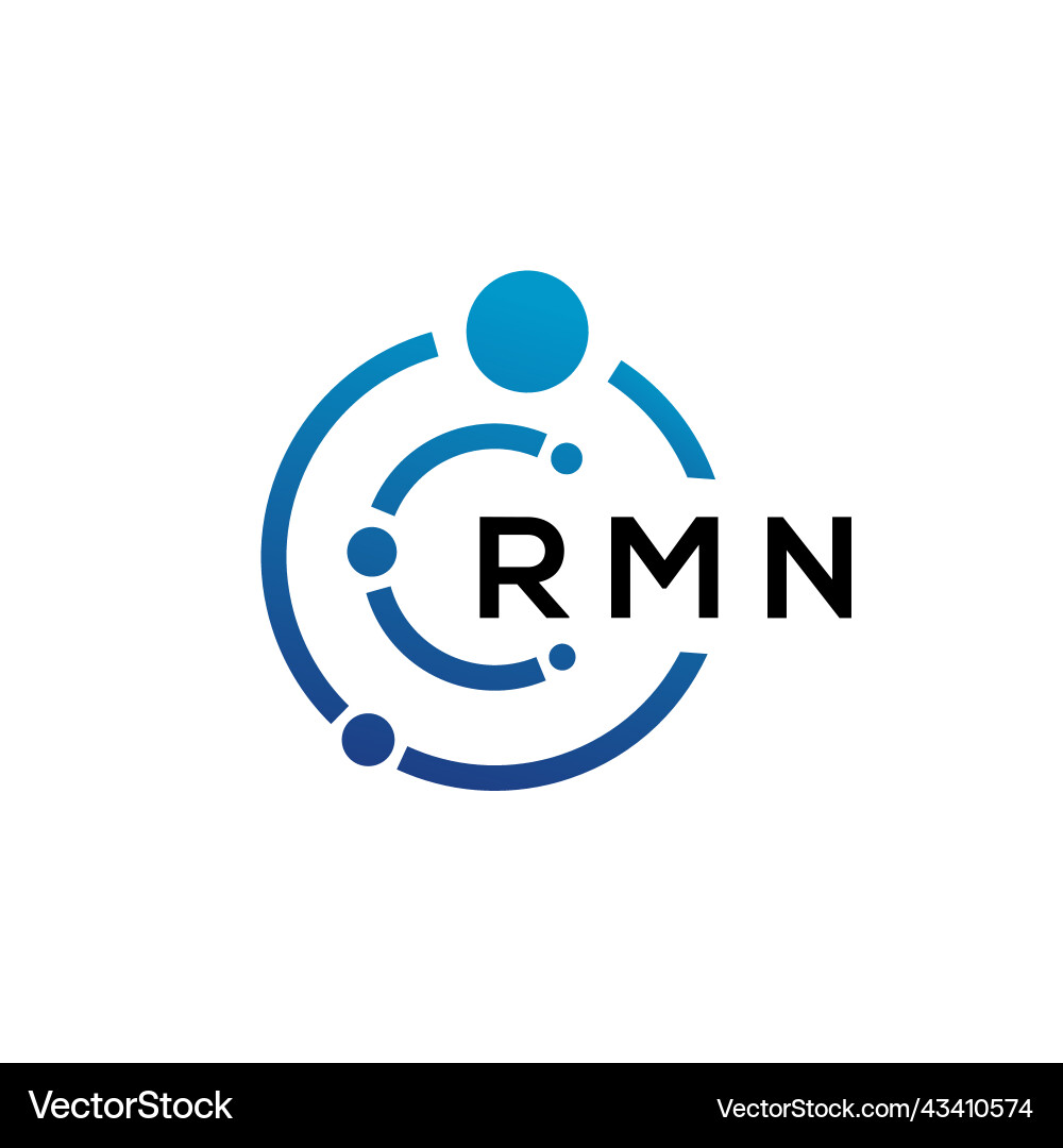 Rmn letter technology logo design on white Vector Image