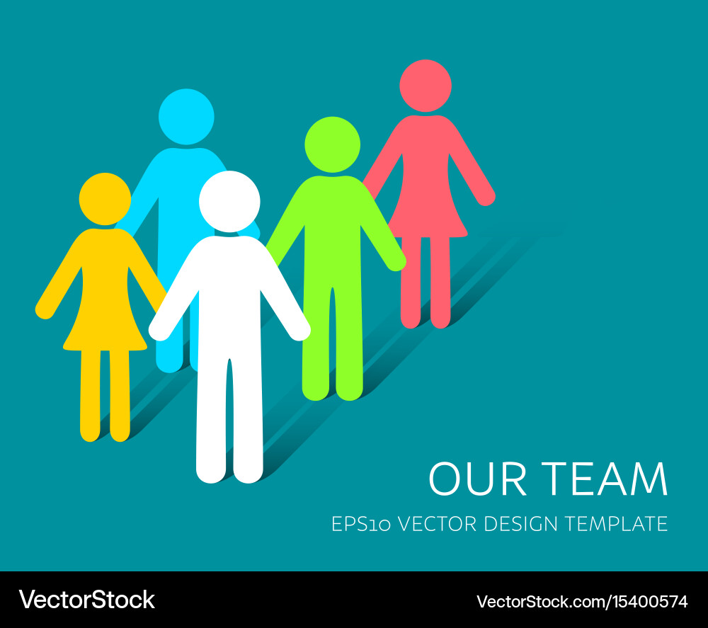 Simple our team icon company Royalty Free Vector Image