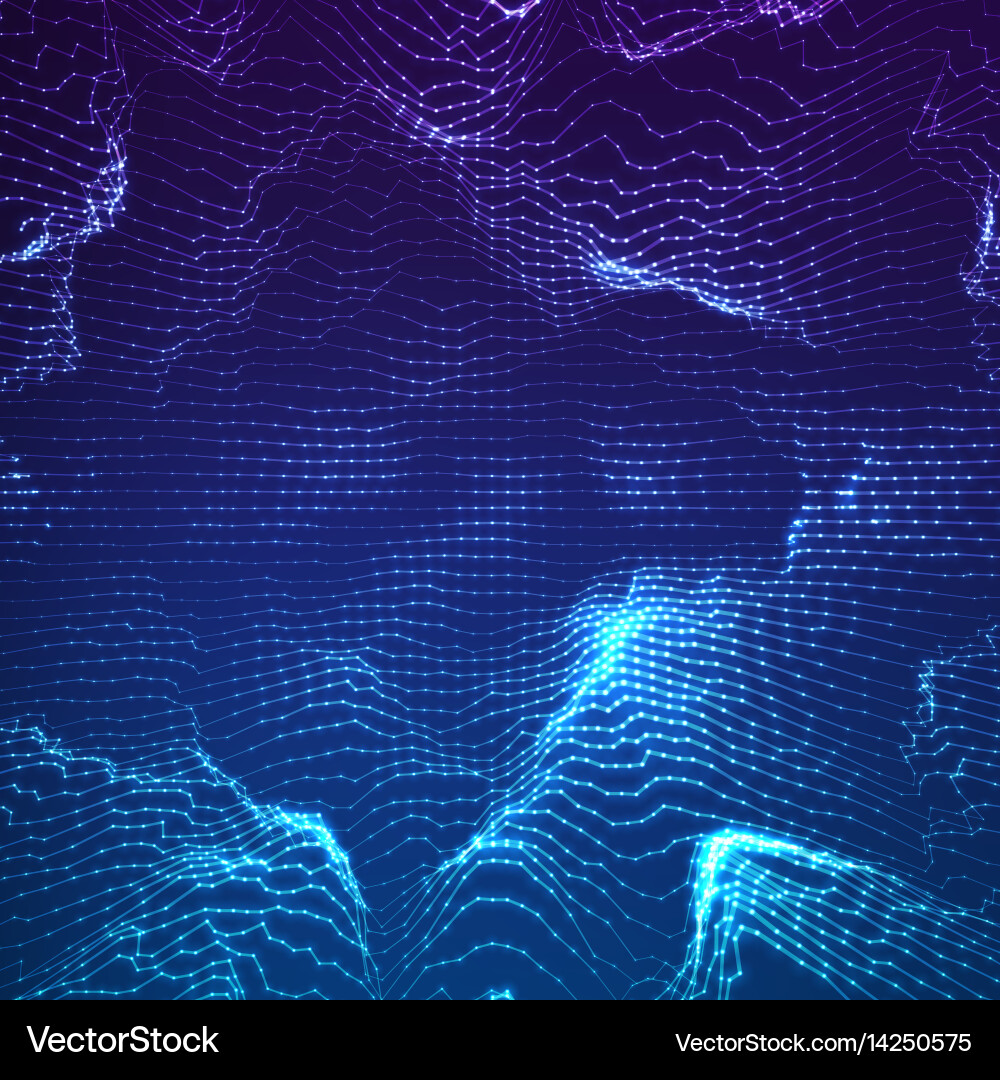 Abstract blue point mesh background Royalty Free Vector