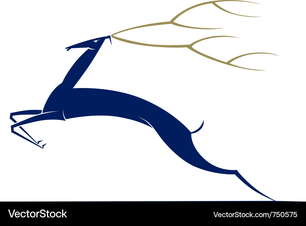 Animated Deer Jumping Royalty Free Vector Image