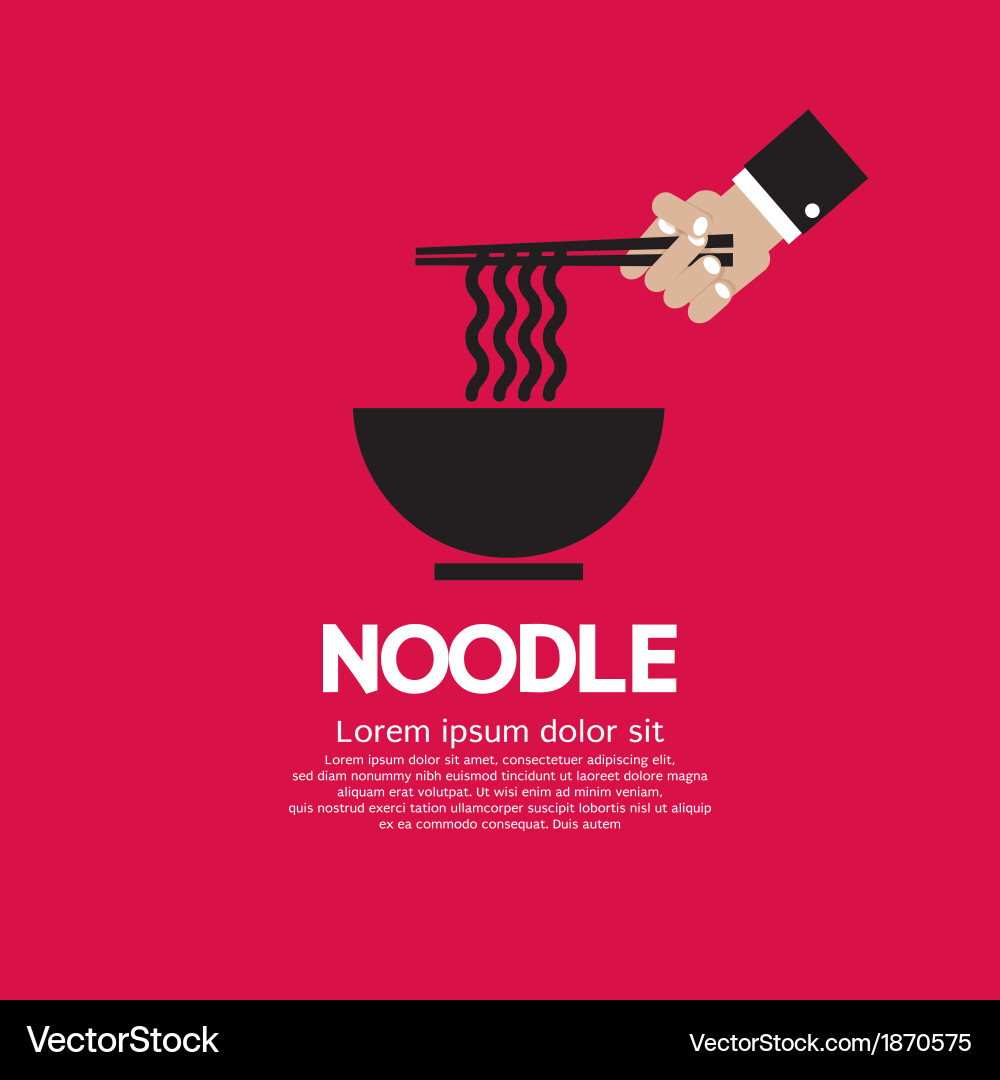 Asian Noodles Food Set Royalty Free Vector Image