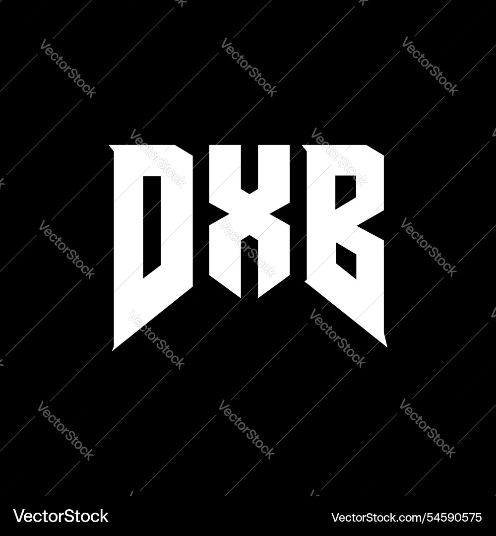 Dxb letter logo design for technology company Vector Image