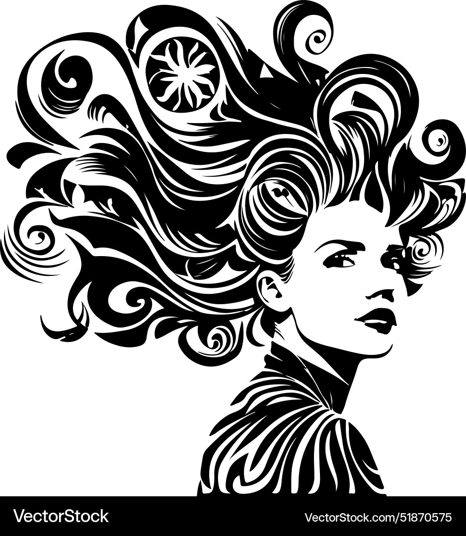 Image showcases an imaginative monochrome ill Vector Image