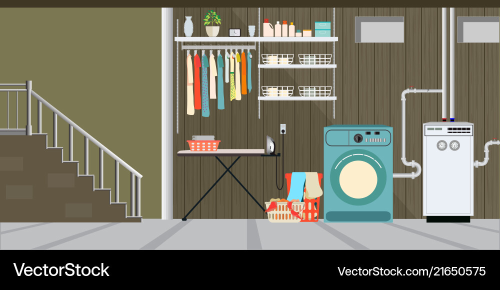 Interior equipment of a basement Royalty Free Vector Image