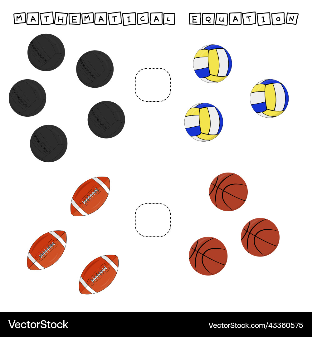 Math Inequalities Game for Kids Royalty Free Vector Image