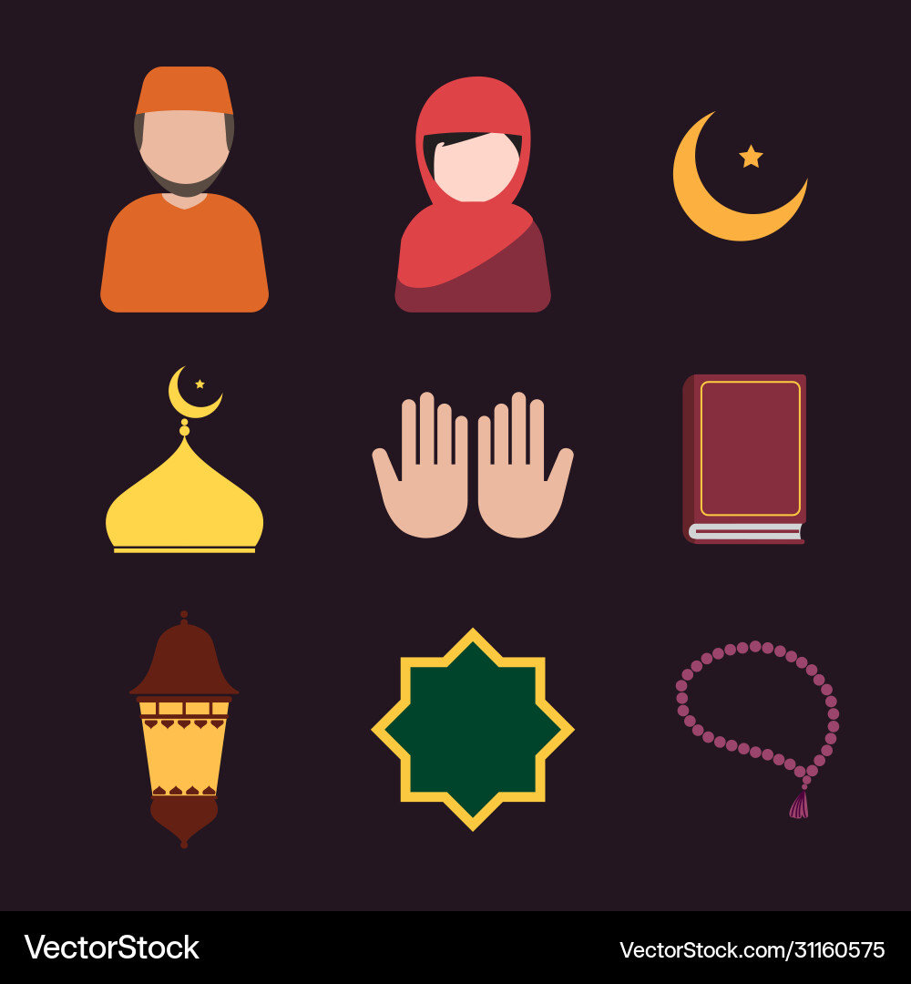 Muslim icon Royalty Free Vector Image - VectorStock