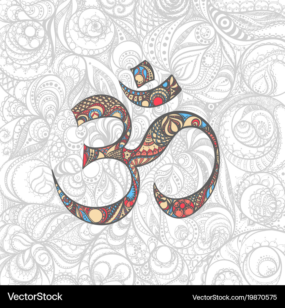 Omkara sign Royalty Free Vector Image - VectorStock