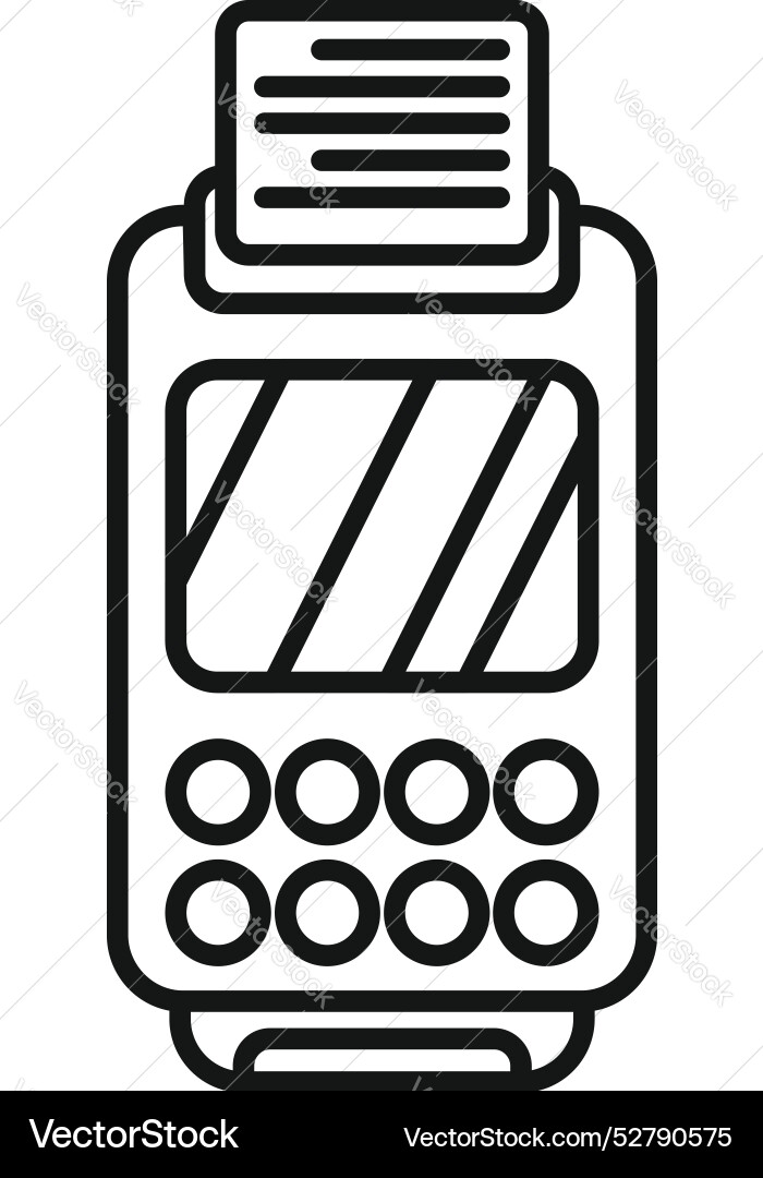 Payment terminal printing receipt using nfc Vector Image