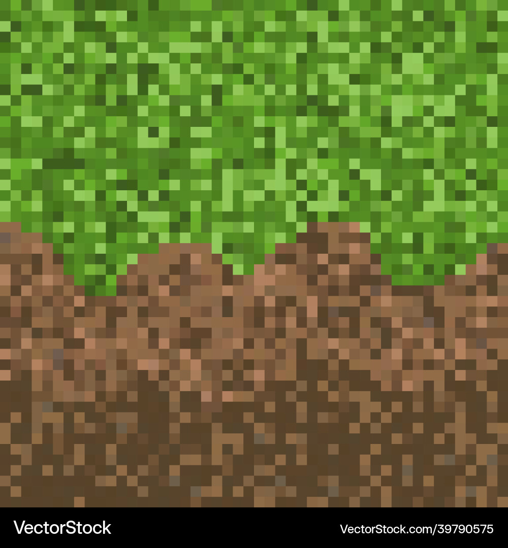 Pixel Gras Textur Hintergrund grün Retro Quadrat Vektorbild