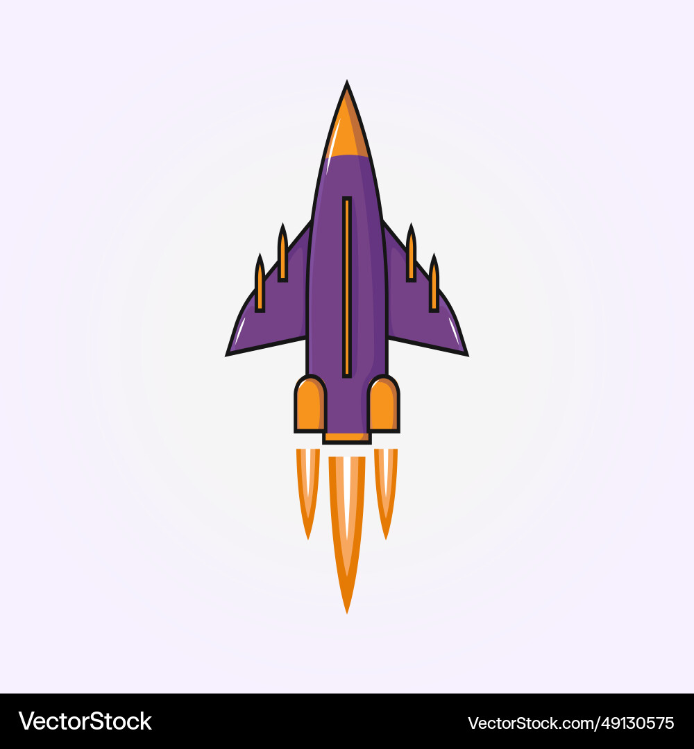 Simple design of super jet logo icon rocket Vector Image