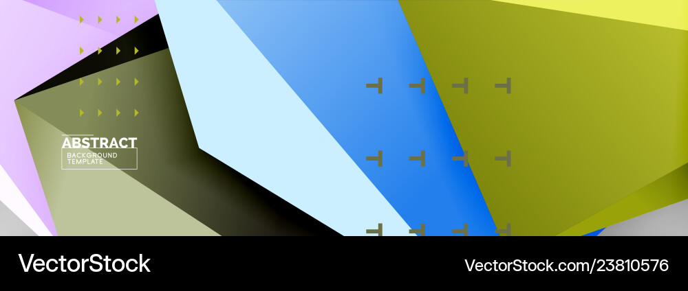 Bright colorful triangular poly 3d composition Vector Image