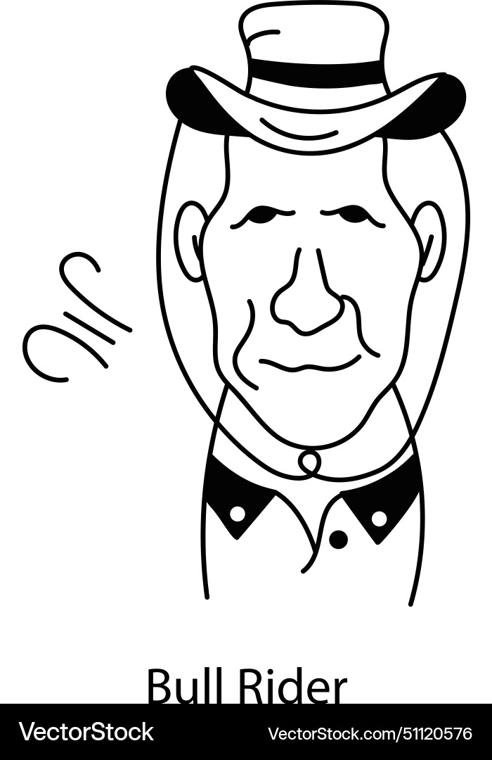 Bull rider Royalty Free Vector Image - VectorStock