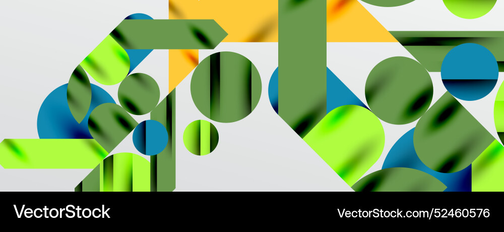 Colorful simple dynamic geometric forms circles Vector Image