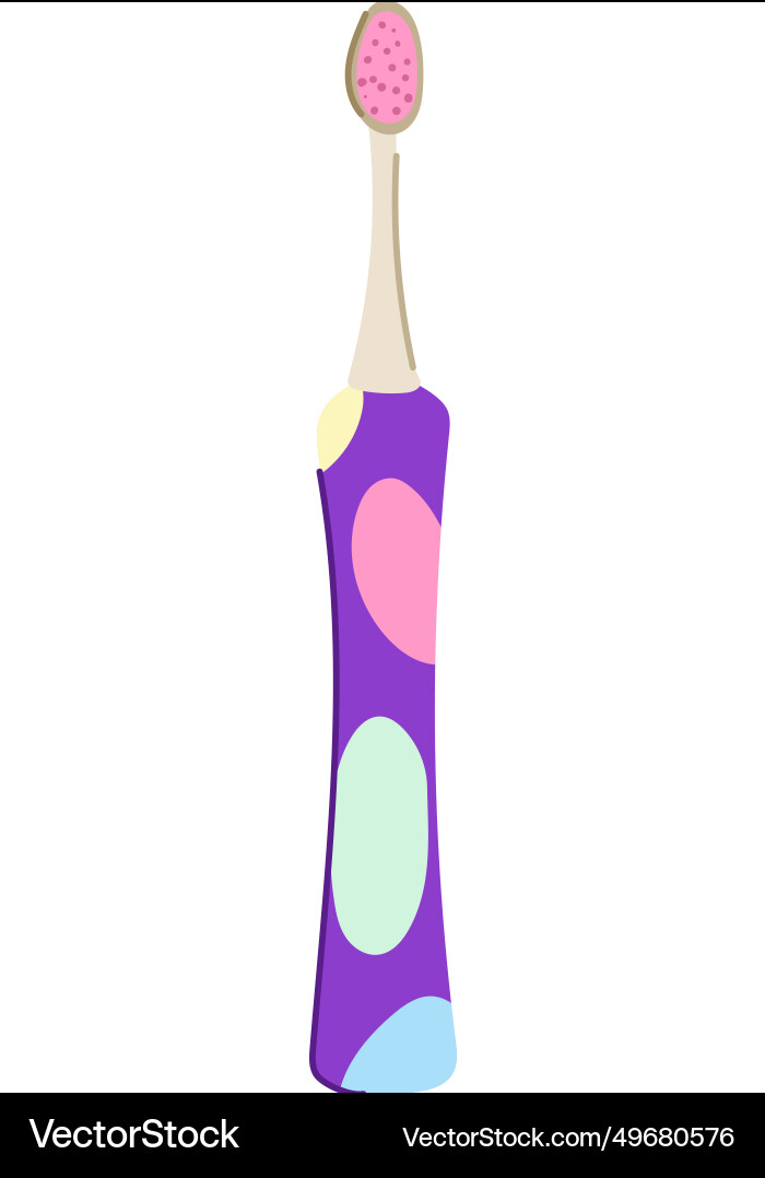 Cute kid toothbrush cartoon Royalty Free Vector Image