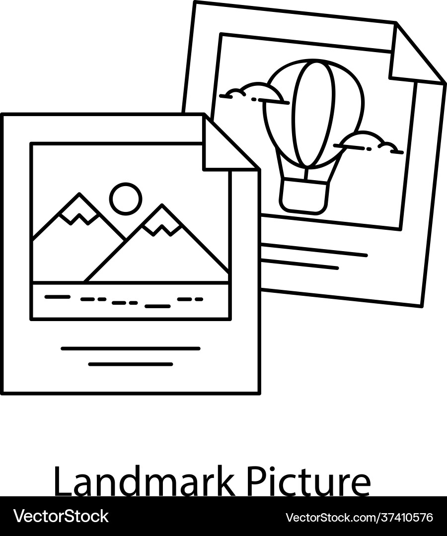 Landmark pictures Royalty Free Vector Image - VectorStock