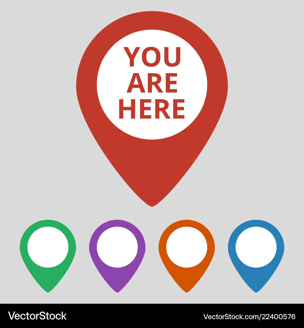 We are Here Icon Vector Images (over 100)