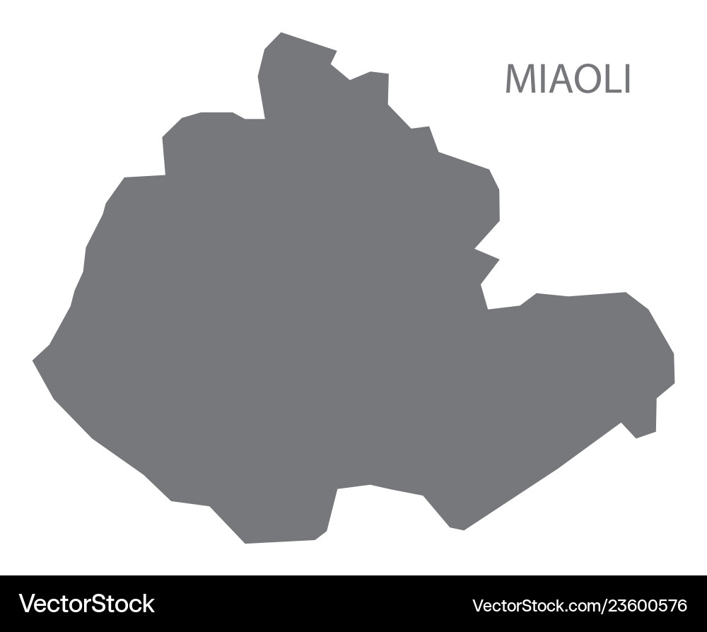 Miaoli taiwan map grey Royalty Free Vector Image