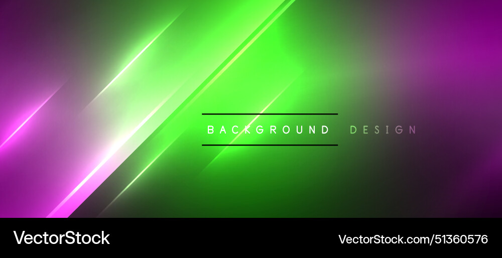 Neon dynamic diagonal light rays background Vector Image