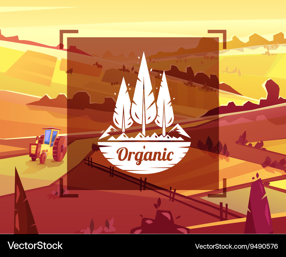 Organic typography design on background Royalty Free Vector