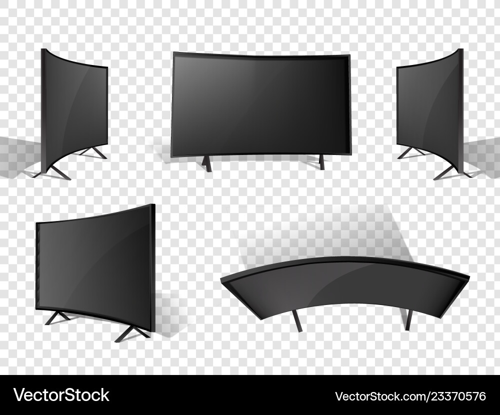 Realistic modern television set lcd display Vector Image