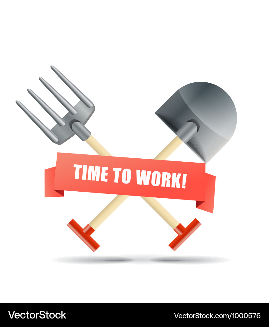 Time to work Royalty Free Vector Image - VectorStock