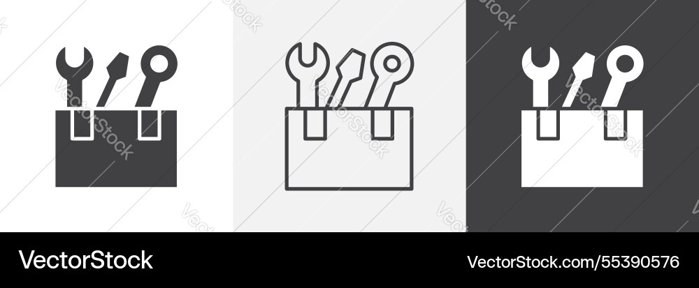 Toolbox icons graphics pack Royalty Free Vector Image