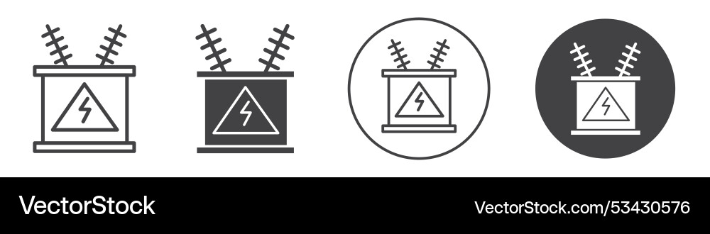 Transformer icon thin line Royalty Free Vector Image