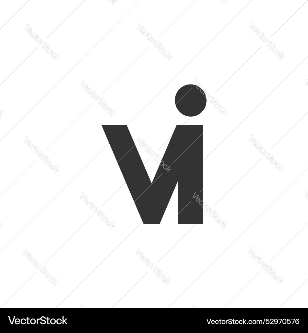 Vi creative geometric initial based modern Vector Image
