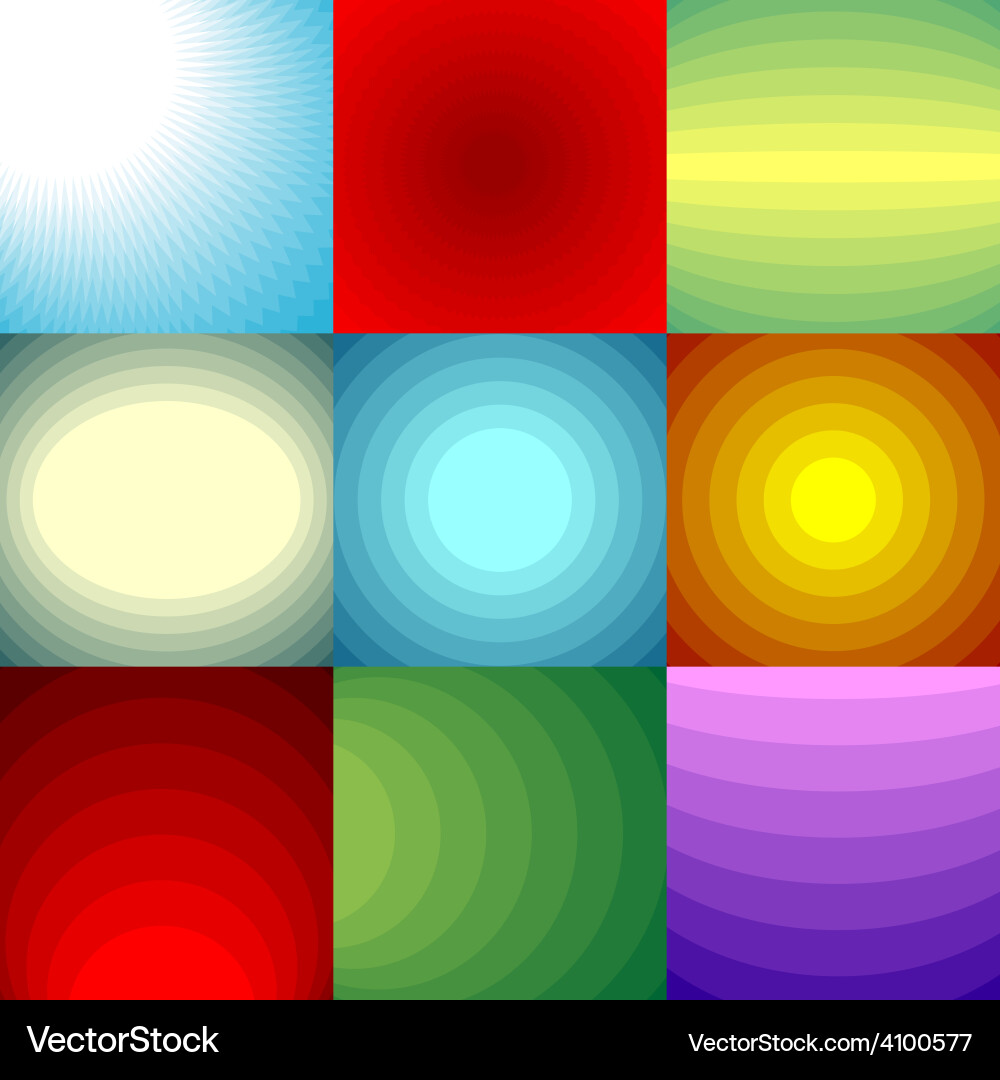 Color blend backgrounds set Royalty Free Vector Image