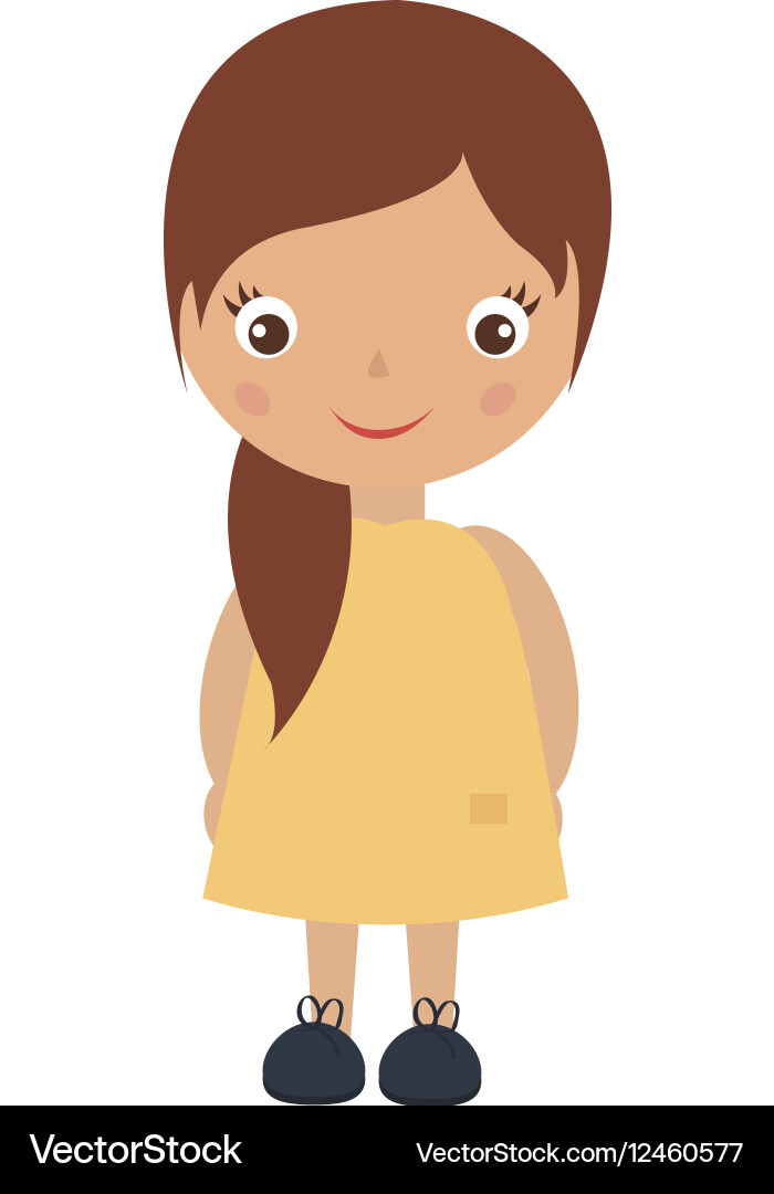 Cute girl Royalty Free Vector Image - VectorStock