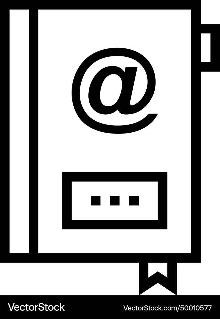 Email addresses icon Royalty Free Vector Image