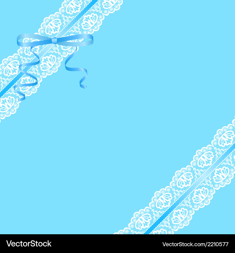 Lace ribbon and bow Royalty Free Vector Image - VectorStock