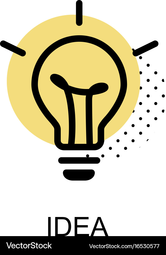 Lightbulb Idea Icon Royalty Free Vector Image - VectorStock