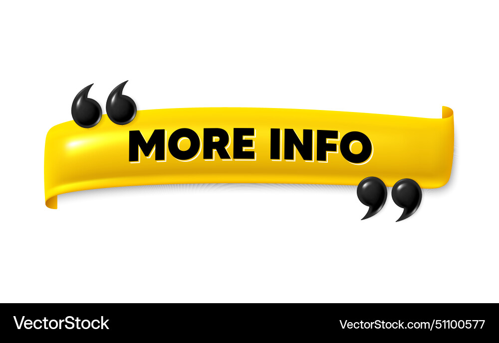 More info symbol navigation sign 3d ribbon Vector Image