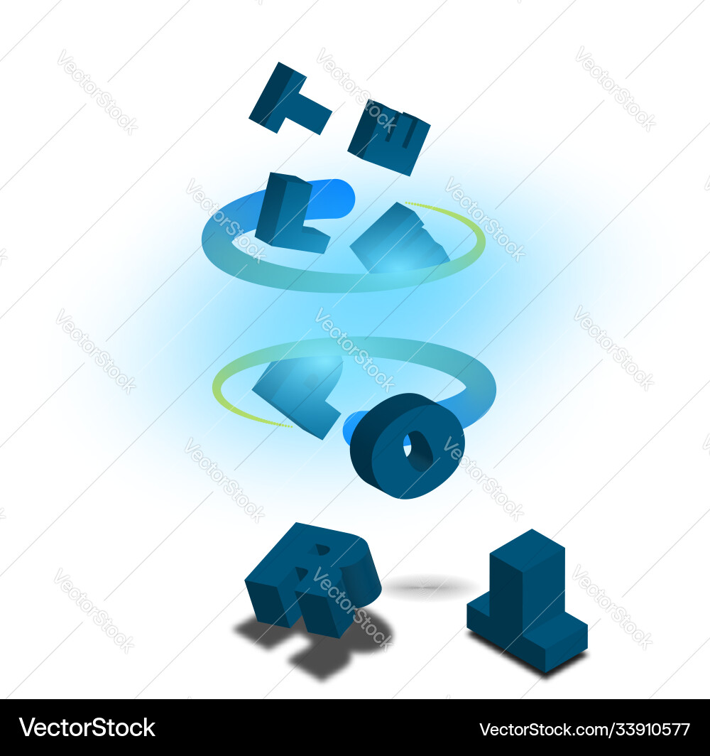 Original vertikales Teleport Logo fallen Vektorbild