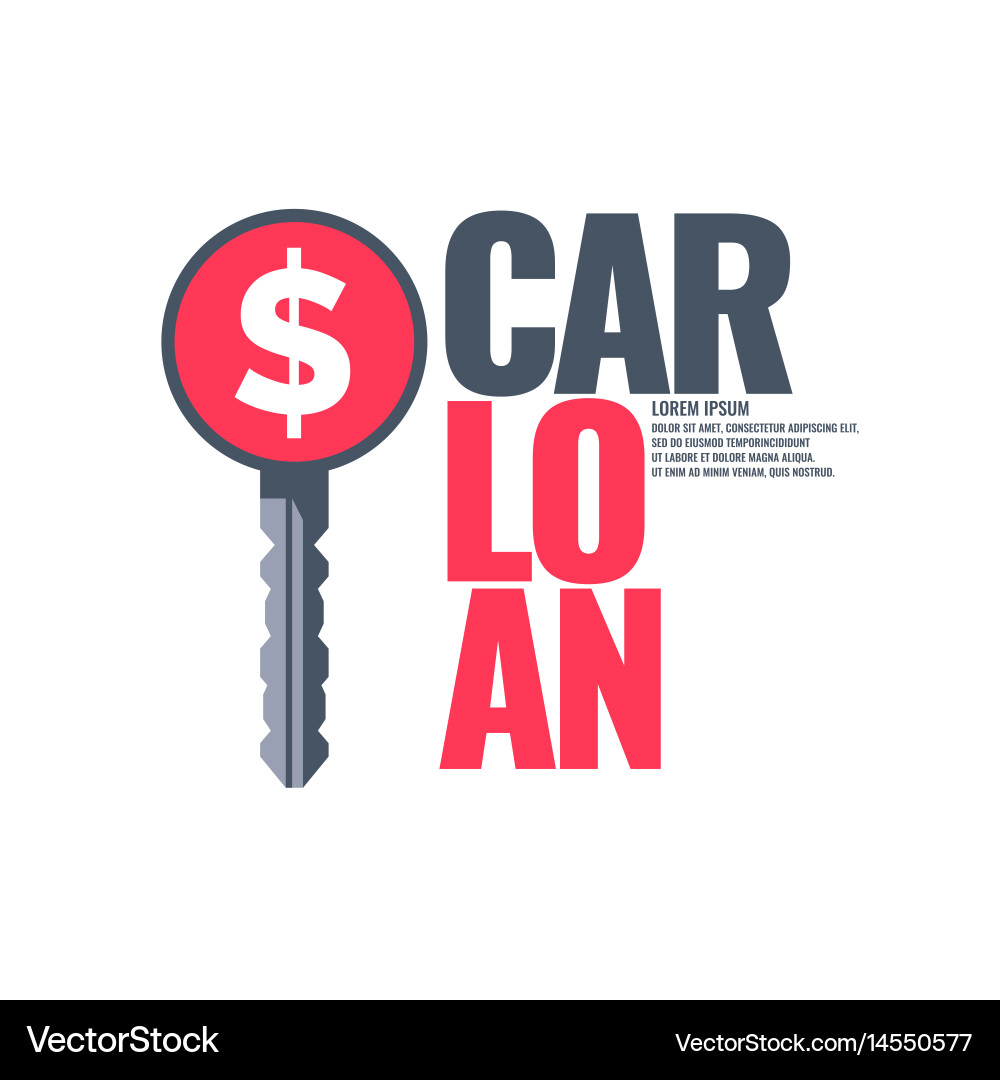 Poster an car loan Royalty Free Vector Image - VectorStock