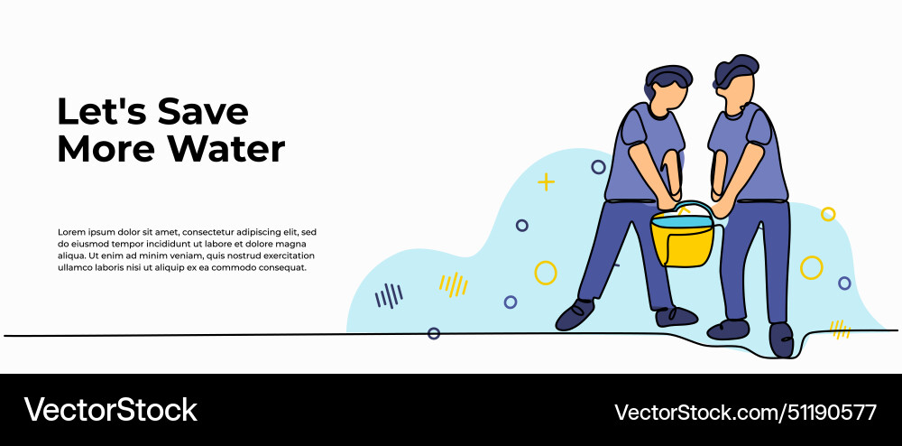 Save more water modern flat Royalty Free Vector Image