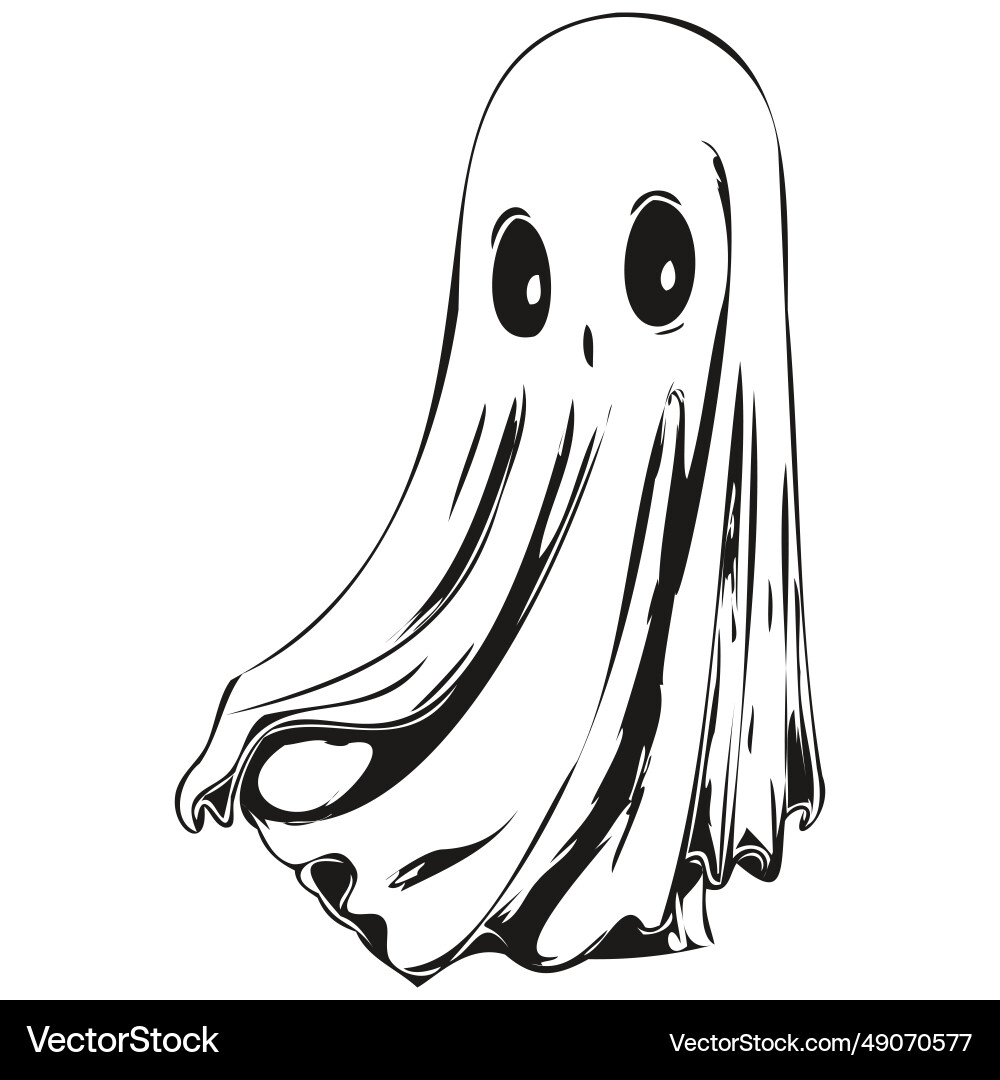 Transparent image of a ghostly entity in halloween