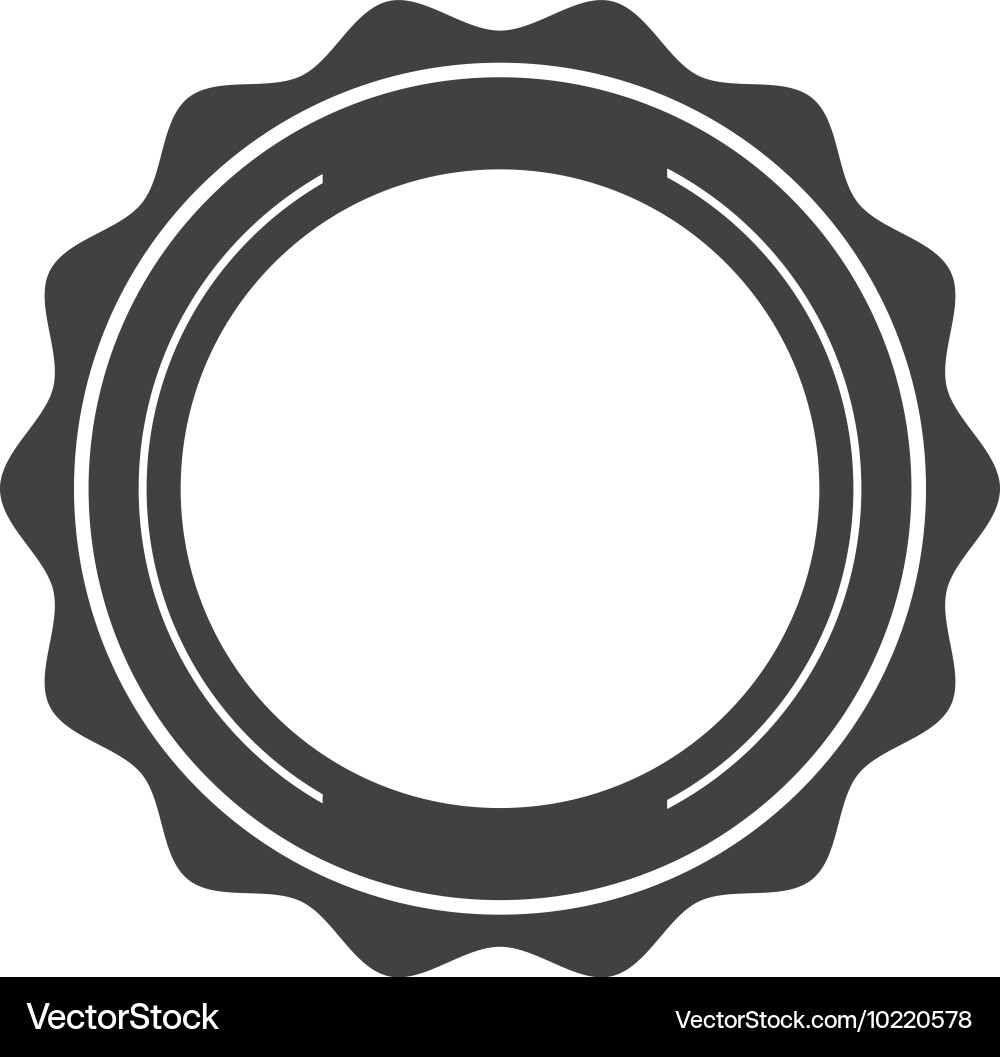 Circle seal frame icon Royalty Free Vector Image
