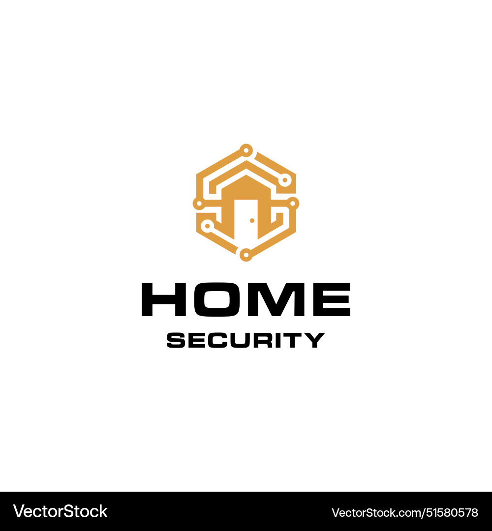 Home security logo Royalty Free Vector Image - VectorStock